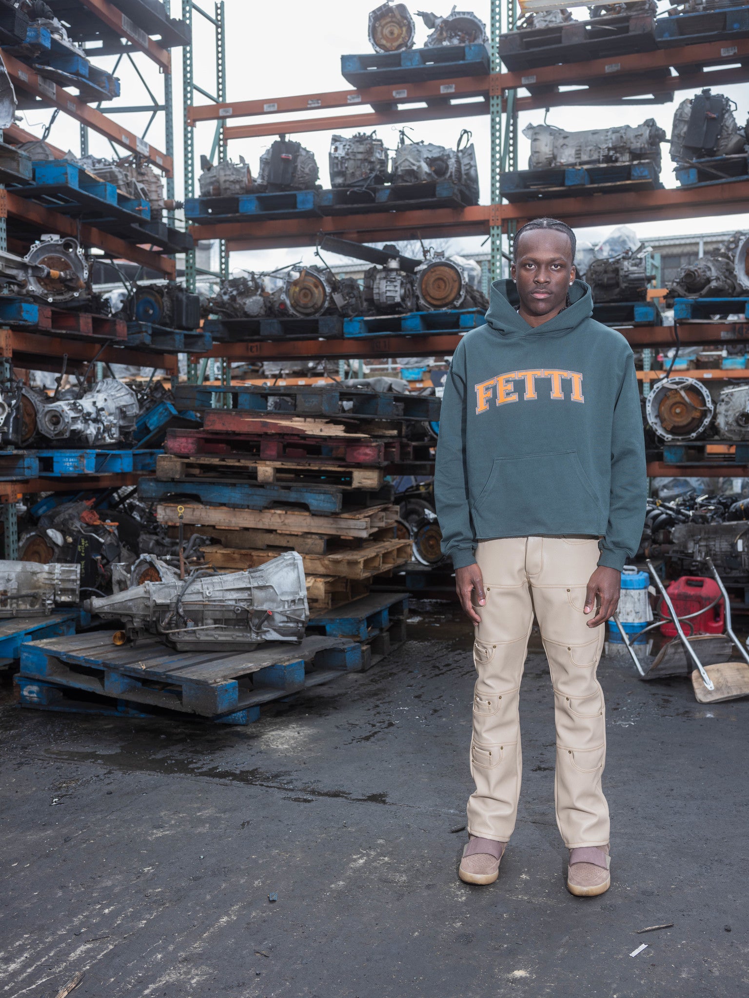 Cropped Logo Hoodie - Forest Green – FETTI New York